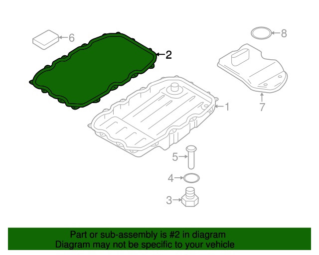 0C8321371 Прокладка поддона АКПП / AUDI Q7, VW Touareg 10~ VAG ...