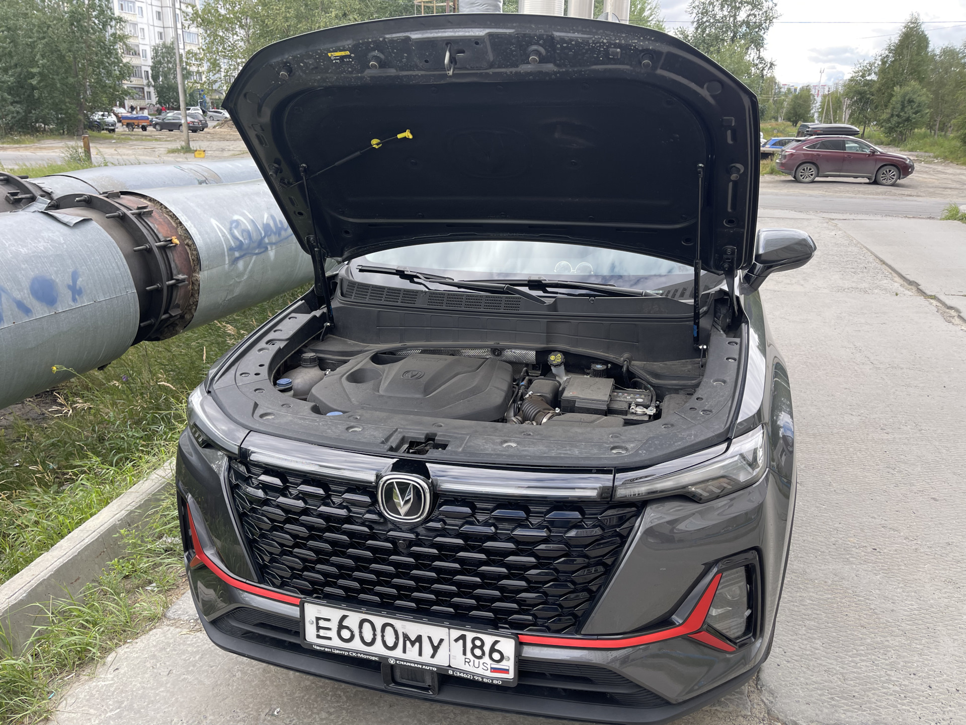 Газлифты капота — Changan CS35 Plus (1Gf), 1,4 л, 2023 года | тюнинг ...