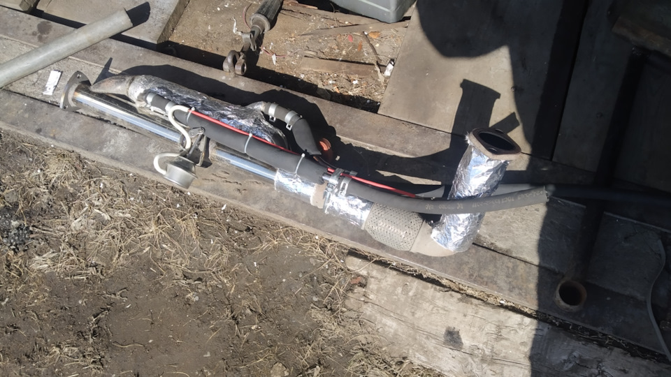 Ускорил прогрев дизеля. Котёл на выхлоп D4EA. — Hyundai Santa Fe (1G), 2 л, 2008 года | своими ...