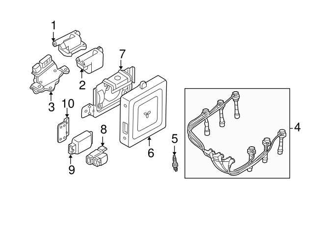 MD371794 ПРОВОДА ВЫСОКОВОЛЬТНЫЕ (комплект) PAJERO/MONTERO (00-06 ...