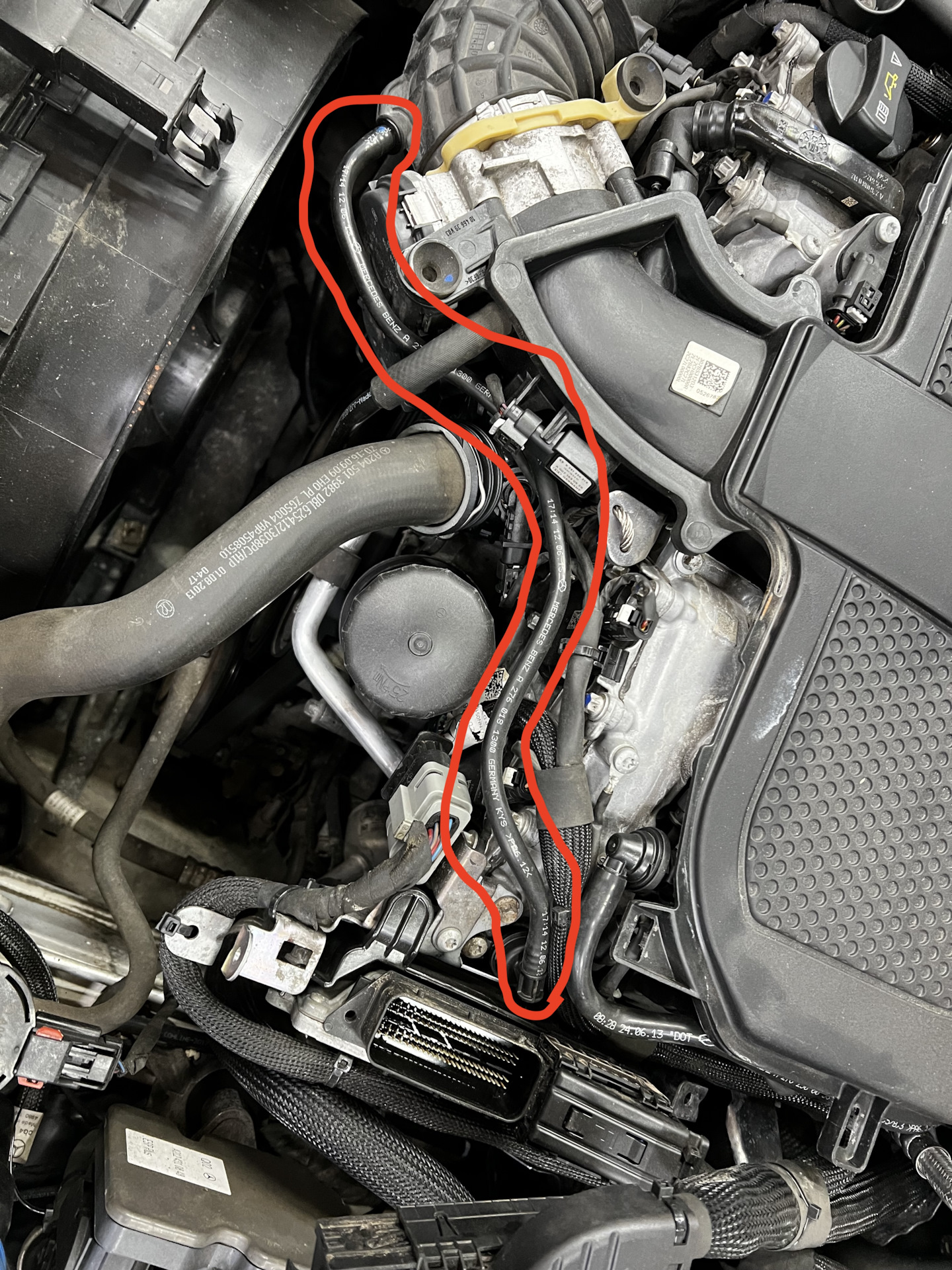 Замена КВКГ M276 — Mercedes-Benz E-Class Coupe (C207), 3,5 л, 2013 года ...