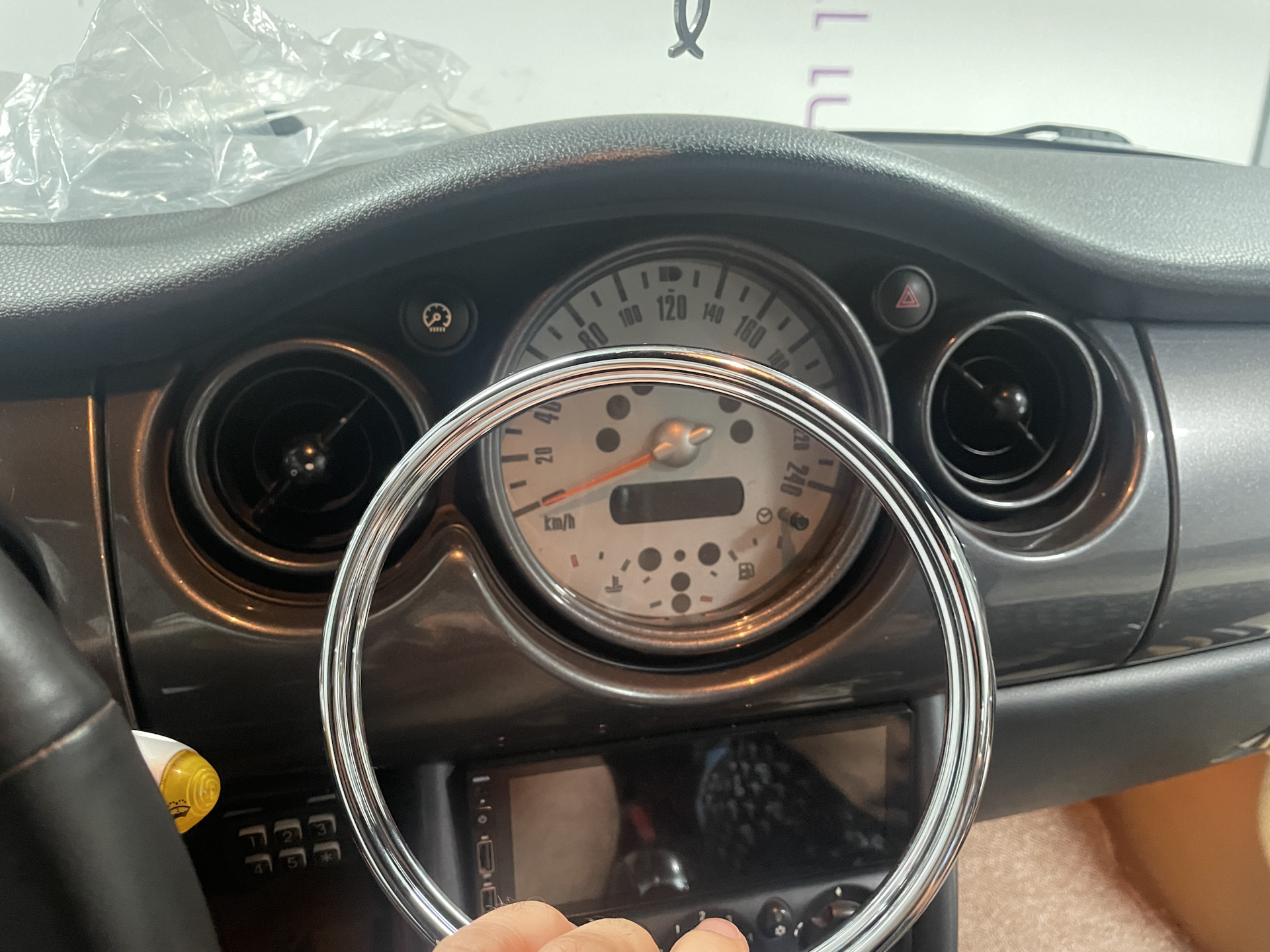Хромированное кольцо на спидометр — MINI Cabrio (1G), 1,6 л, 2006 года ...