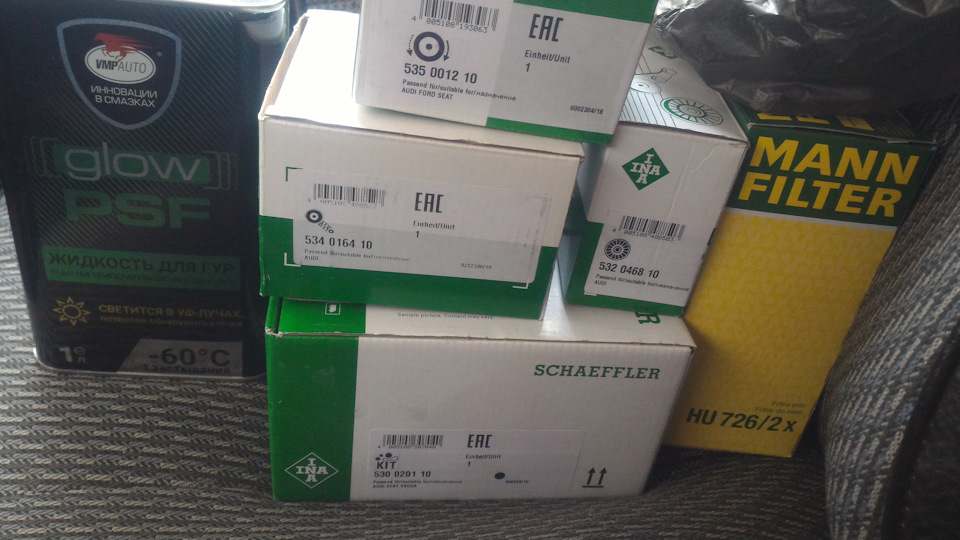 Масла, ГРМ, Поликлиновой ремень и РОЛИКИ — Audi A4 Avant (B7), 2 л ...