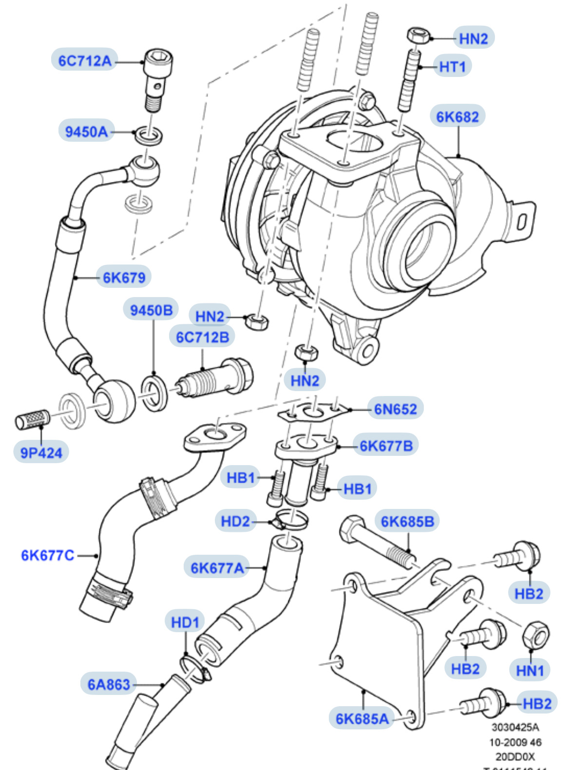 Замена турбины и большое ТО — Ford Mondeo IV, 2 л, 2008 года | плановое ...