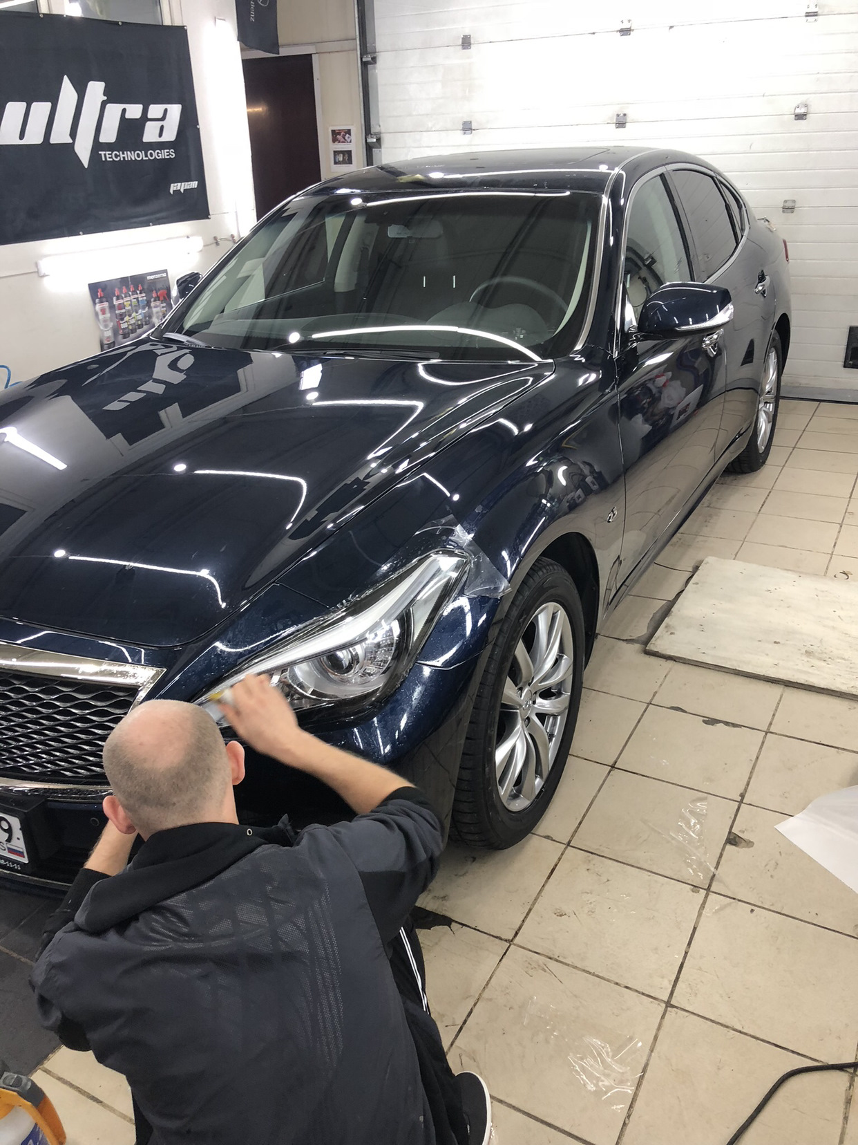 Оптика в полиуретановую пленку! — Infiniti Q70, 2,5 л, 2016 года ...
