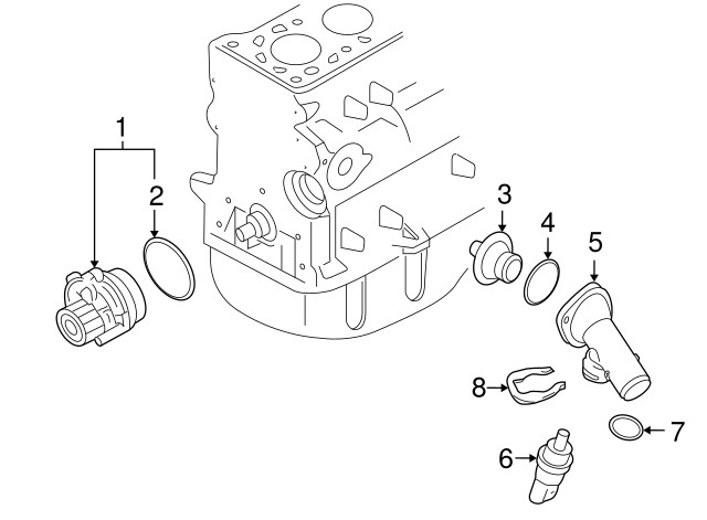 045121011HX Насос ОЖ Audi Q7 VAG | Запчасти на DRIVE2