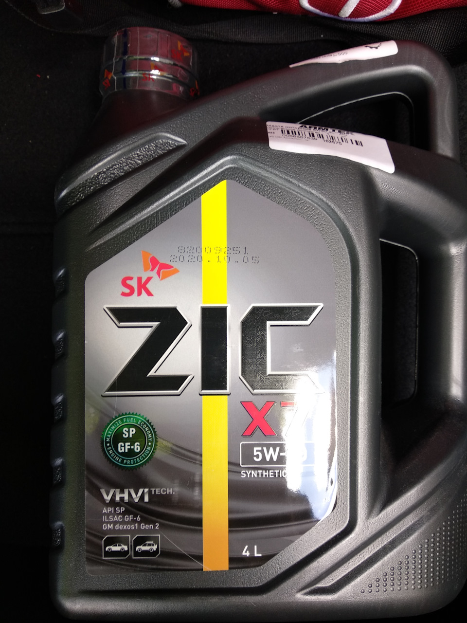 Масло для EP6CDT — ZIC X7 5w30 API SP — Citroen C5 (2G), 1,6 л, 2010 ...