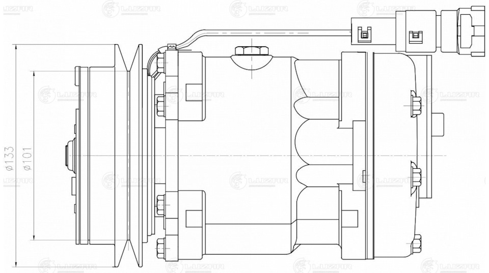 LCAC2802 Компрессор кондиционера для автомобилей DAF 95 XF (97-) LUZAR ...