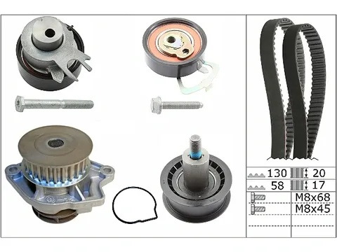530053830 Комплект водяного насоса и ремня ГРМ INA | Запчасти на DRIVE2
