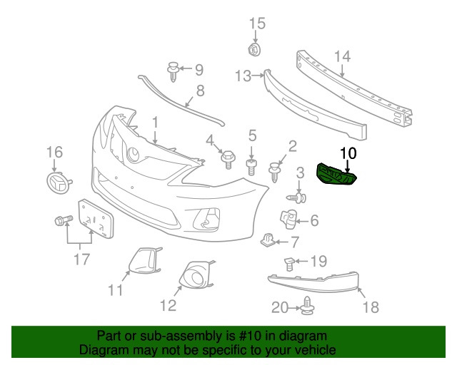 5211512460 Кронштейн бампера переднего TOYOTA LEXUS | Запчасти на DRIVE2