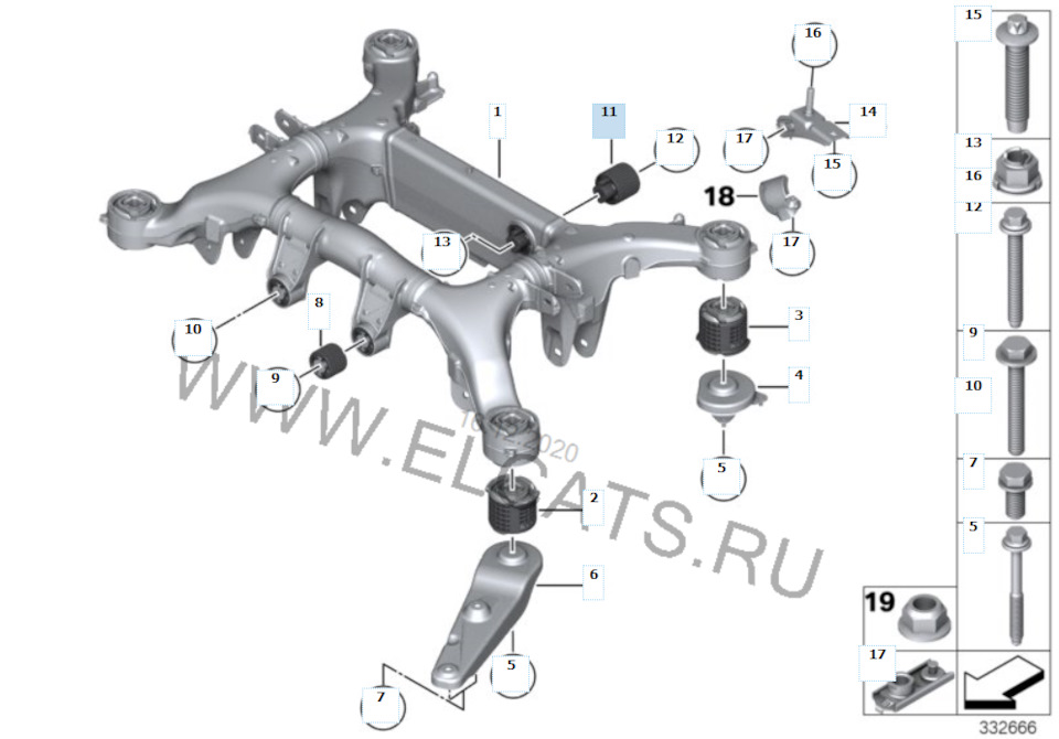 Замена сайлент блоков заднего редуктора — BMW 5 series (F10), 2 л, 2011 ...