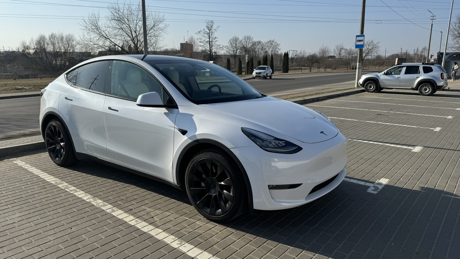 Tesla Model Y электрический 2021 | White on white на DRIVE2