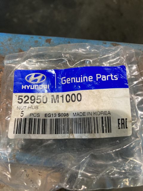 52950M1000 ГАЙКА М12 KIA HYUNDAI | Запчасти на DRIVE2