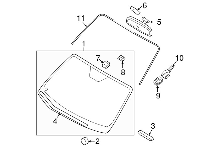 960203K000 Фиксатор датчика дождя из пластика KIA HYUNDAI | Запчасти на ...