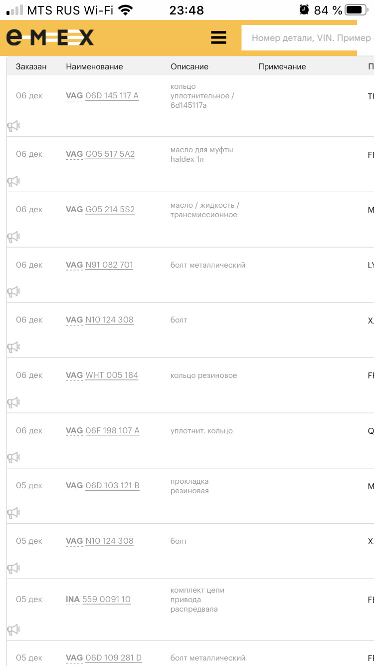 Большое ТО — Volkswagen Golf Mk6, 2 л, 2012 года | плановое ТО | DRIVE2