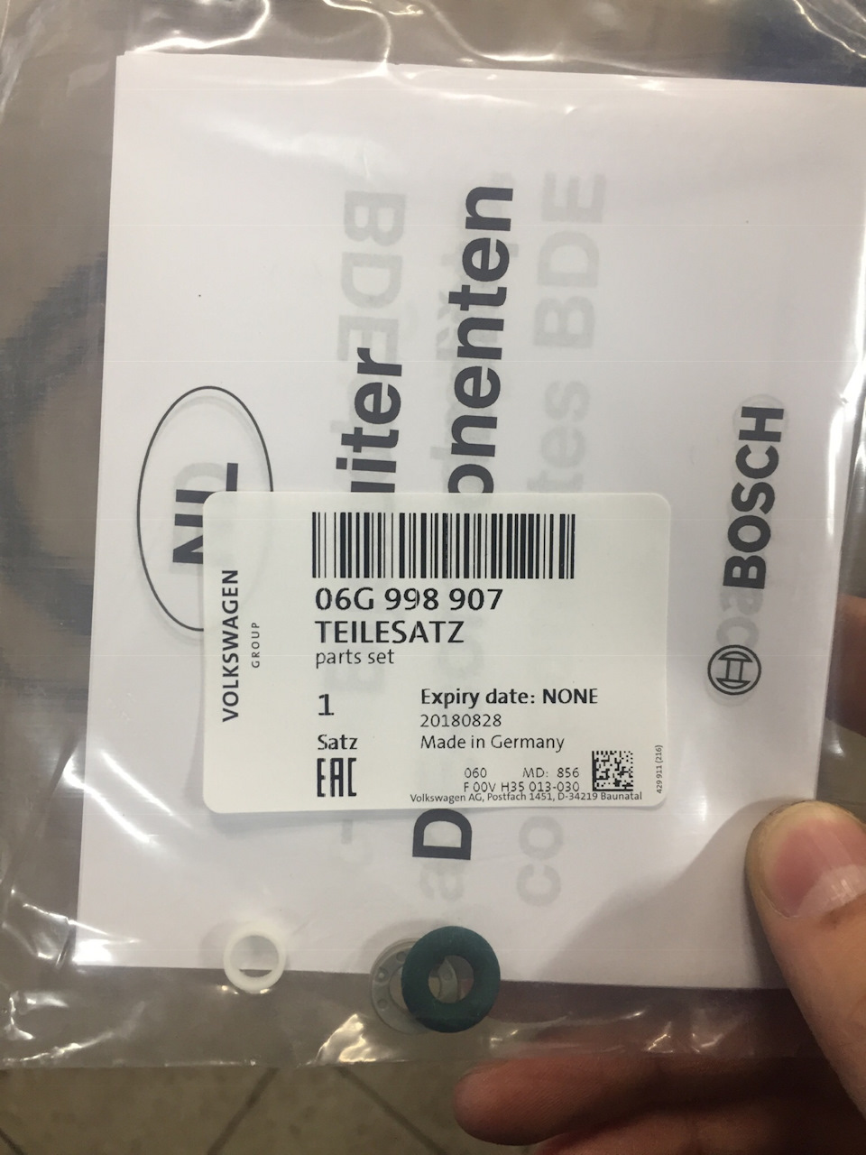 06G998907 Pемонтный комплект для блока клапанов VAG | Запчасти на DRIVE2