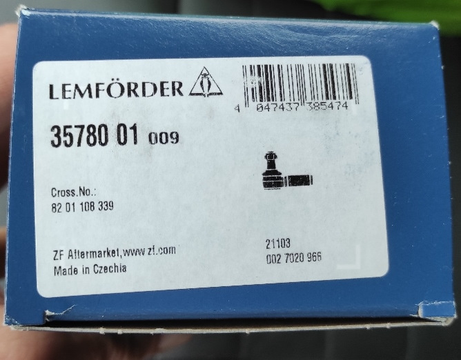 Левый рулевой наконечник на Рено Дастер. — Renault Duster (1G), 2 л ...