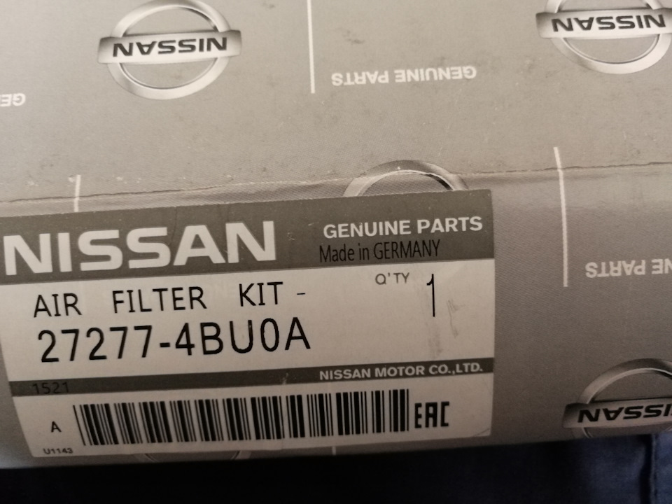 272774BU0A Фильтр салона NISSAN INFINITI | Запчасти на DRIVE2
