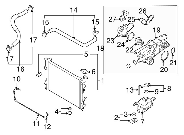 256202G600 КОРПУС ТЕРМОСТАТА/CASE-THERMOSTAT KIA HYUNDAI | Запчасти на ...