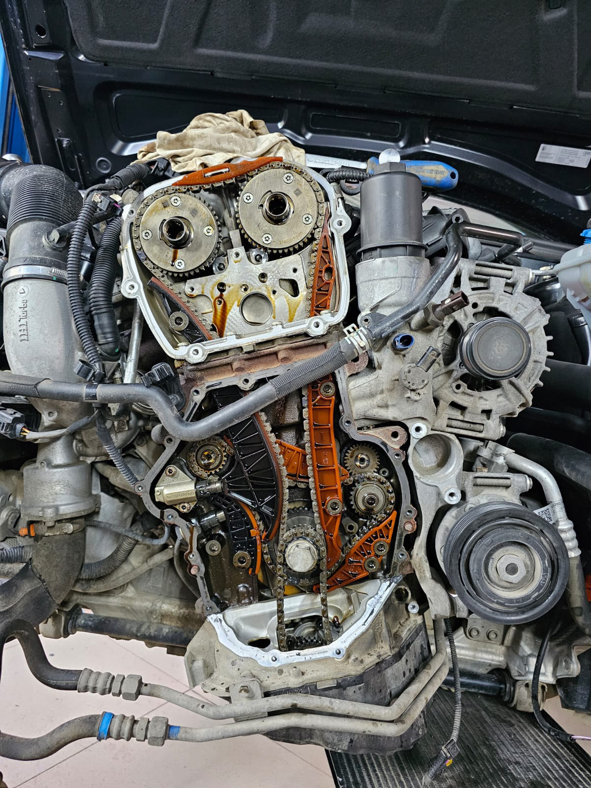 Замена цепи — Audi A4 B8 FL — Audi A4 (B8), 2 л, 2014 года | плановое ...