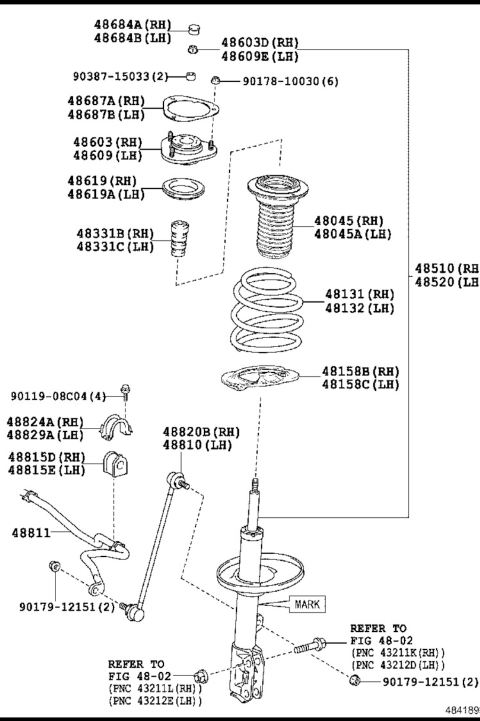 Замена подушек и подшипников опоры передней стойки — Toyota Esquire, 1 ...