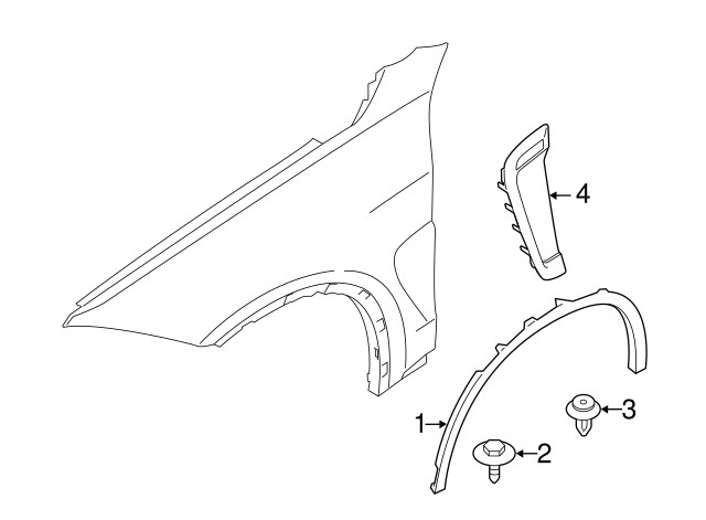 51777378581 Накладка на арку колеса загрунтов.Л Пд BMW | Запчасти на DRIVE2