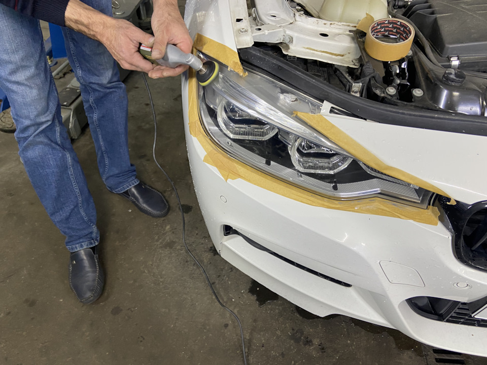 #4 — полировка фар. Планы — BMW 3 series (F30), 2 л, 2016 года ...