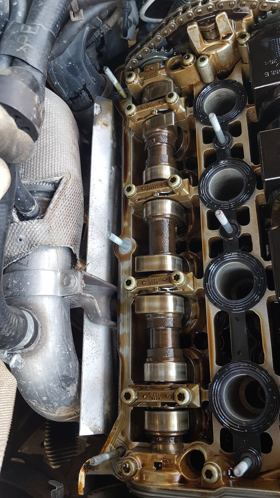 Замена прокладки 1.8t 20v, свечей PFR7Q — Skoda Octavia A4 Mk1, 1,8 л ...