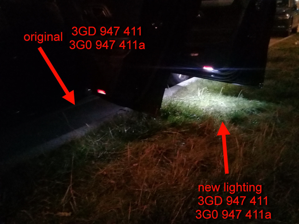 Яркий свет ПЛАТЫ подсветки в ДВЕРИ — Volkswagen и Porsche на Volkswagen ...