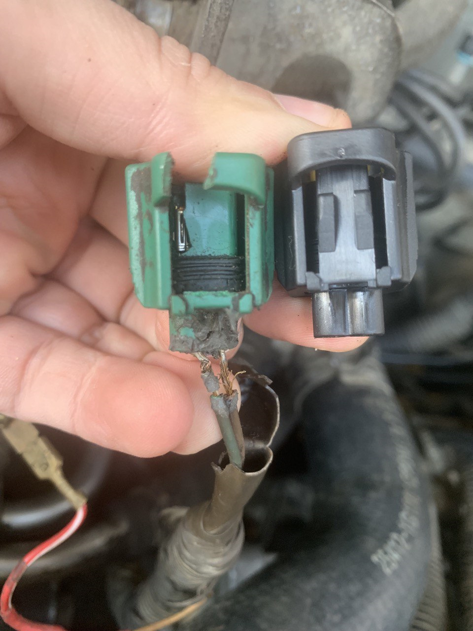 Плавающие обороты. Замена ВВ проводов и разъема ДТОЖ. — Toyota Vista ...