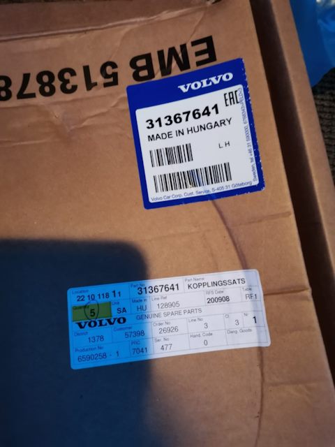 31367641 Комплект сцепления Volvo | Запчасти на DRIVE2