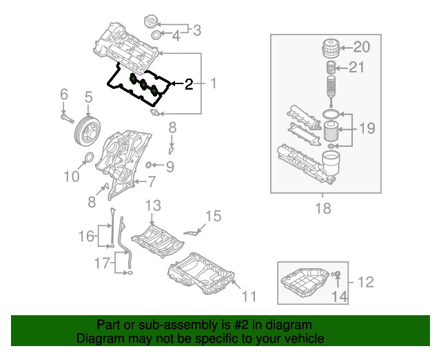 224413C110 Прокладка клапанной крышки двигателя KIA HYUNDAI | Запчасти ...