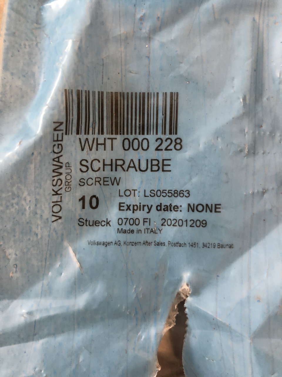 WHT000228 БОЛТ С ЭКСЦЕНТРИКОМ РЕМКОМПЛЕКТ. VAG | Запчасти на DRIVE2