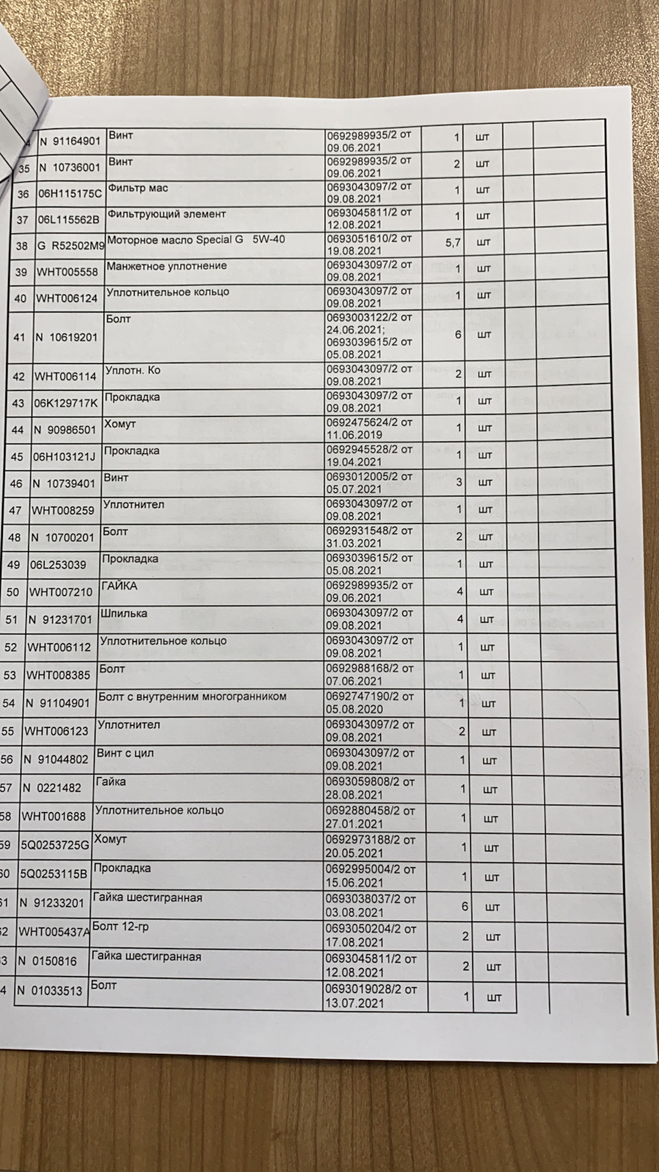 WHT006124 Уплотнительное кольцо VAG | Запчасти на DRIVE2