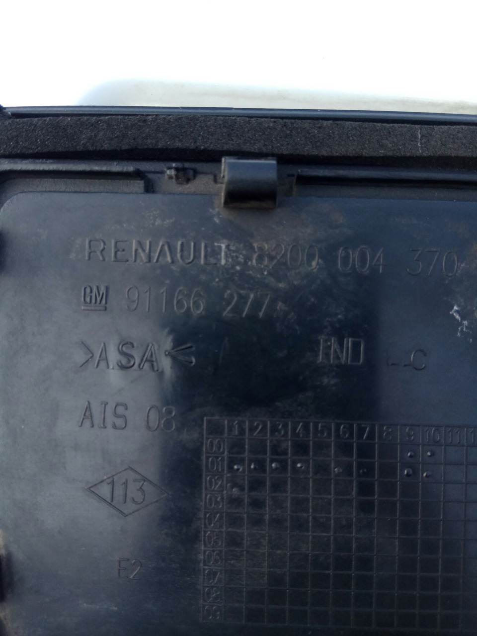 8200004370 Решетка бампера RENAULT | Запчасти на DRIVE2