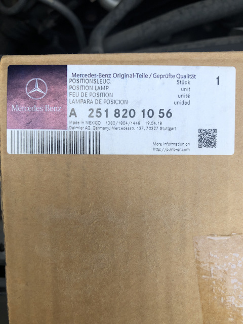 A2518201056 Фонарь габаритный Mercedes | Запчасти на DRIVE2