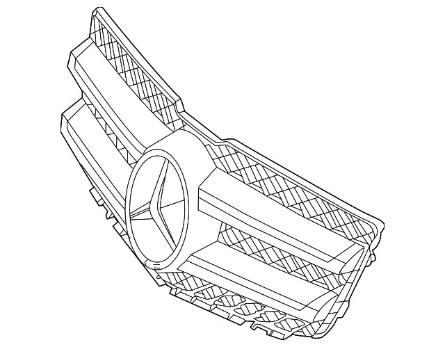 A2048801583 Решетка радиатора для Glk-class 2008 — 2016 Mercedes ...