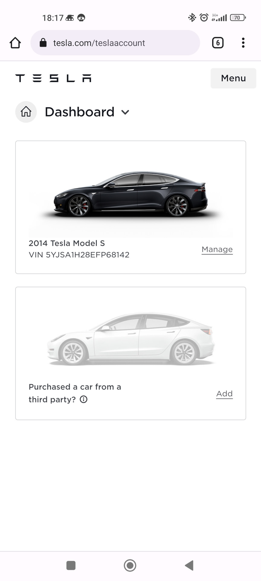 Добавили машину в Tesla account — Tesla Model S, 2014 года ...