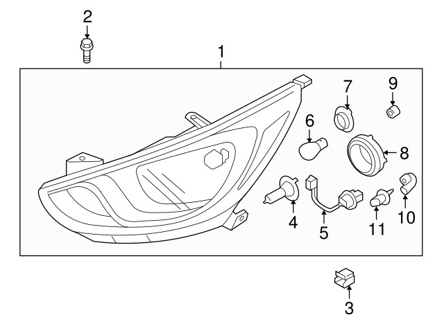 921613C000 Патрон лампочки фары KIA HYUNDAI | Запчасти на DRIVE2
