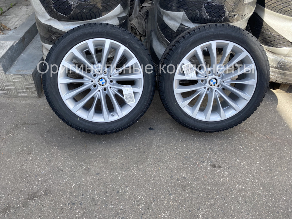 Колеса комплектом на БМВ 5 в сборе: резина и диски 632 BMW стиль ...