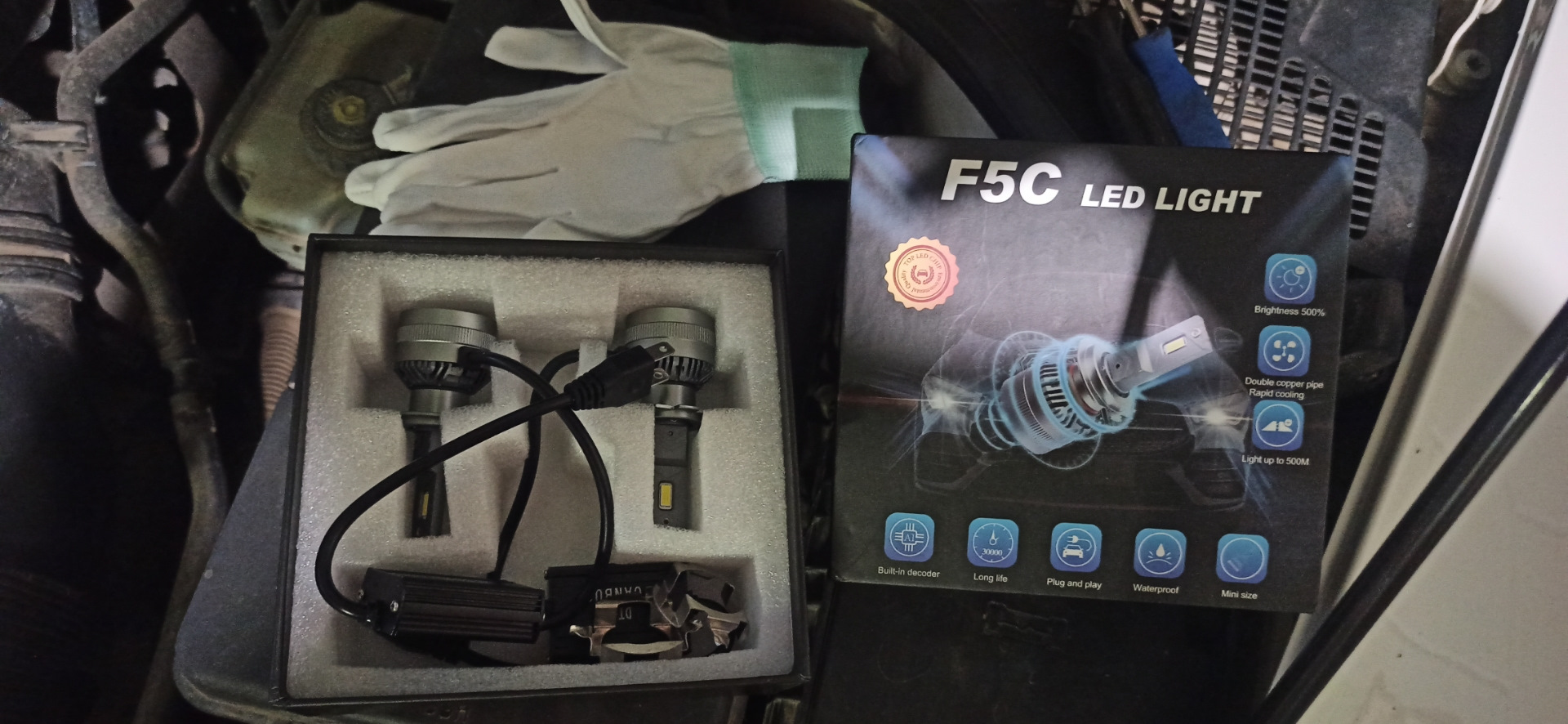 LED H7 F5C — Skoda Octavia A5 Mk2, 1,4 л, 2011 года | аксессуары | DRIVE2