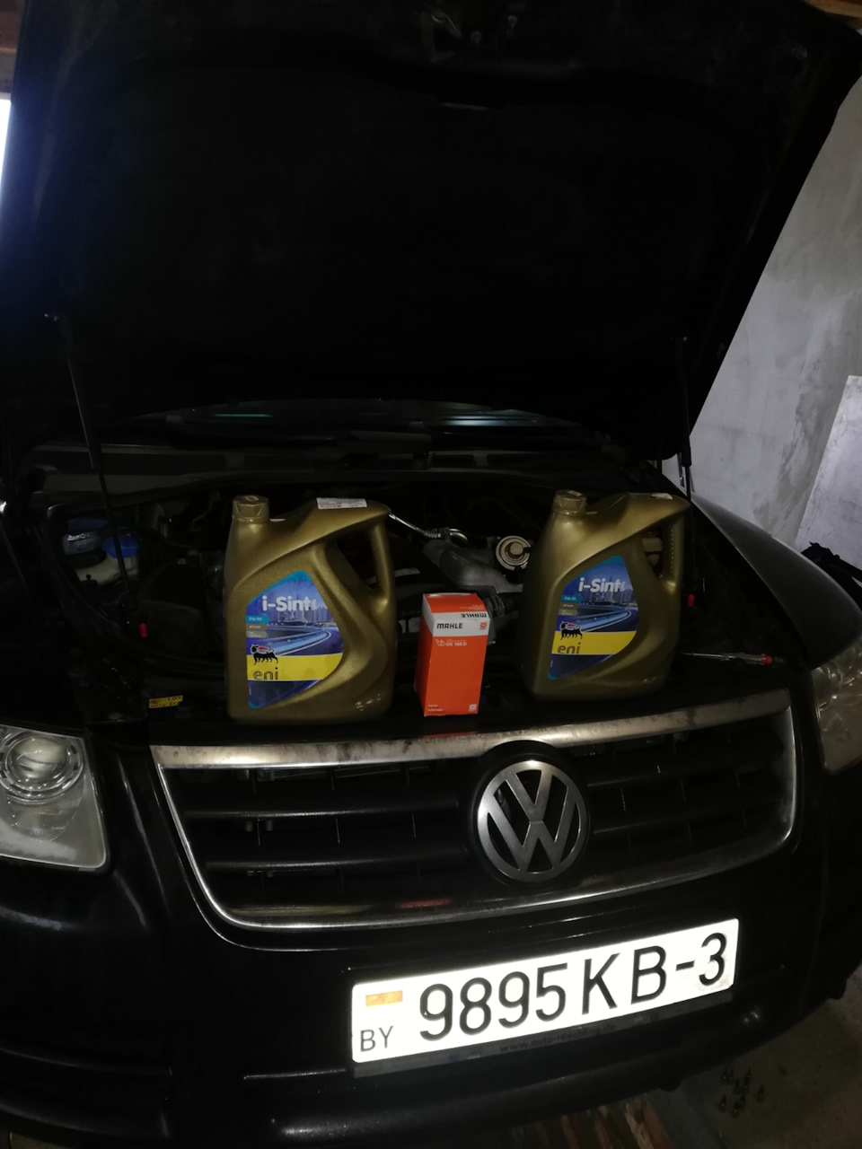 2-ая замена масла ТО — Volkswagen Touareg (1G), 2,5 л, 2005 года ...
