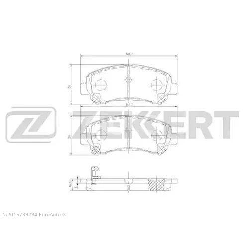 BS2296 Тормозные колодки передние Nissan Qashqai (J10, NJ10, JJ10E) 07 ...