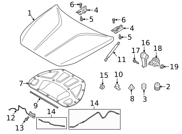 7915222000 Болт петли капота KIA HYUNDAI | Запчасти на DRIVE2
