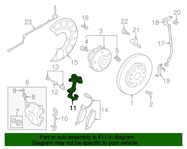 3C0615125A Суппорт тормозного механизма VAG | Запчасти на DRIVE2
