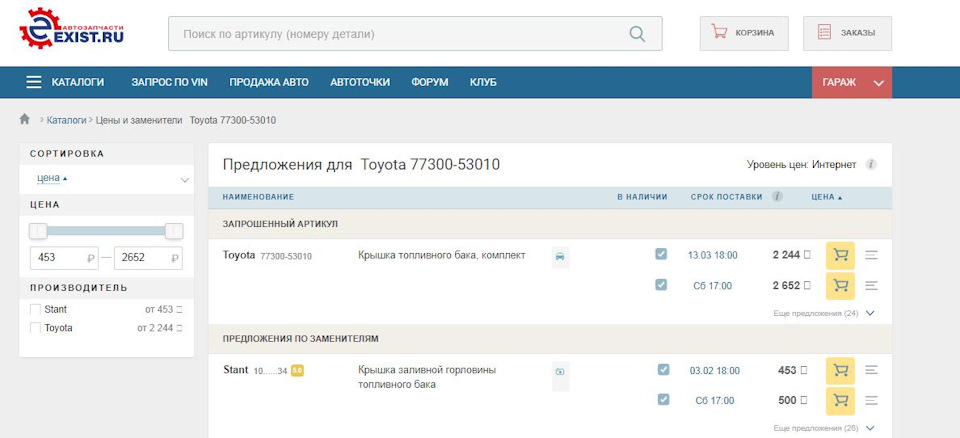 7730053010 Крышка топливного бака TOYOTA LEXUS | Запчасти на DRIVE2