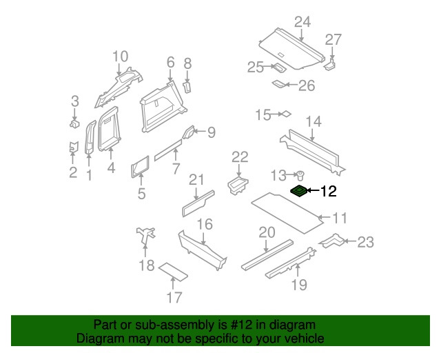 51476958161 Ручка съемной полки в багажнике BMW | Запчасти на DRIVE2