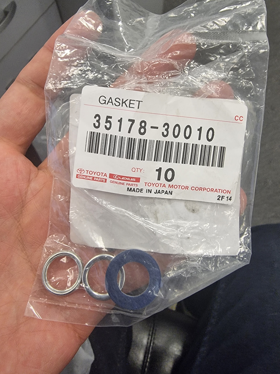 3517830010 ПРОКЛАДКА ПРОБКИ СЛИВНОЙ, МАСЛЯНОГО ПОДДОНА АКПП TOYOTA ...