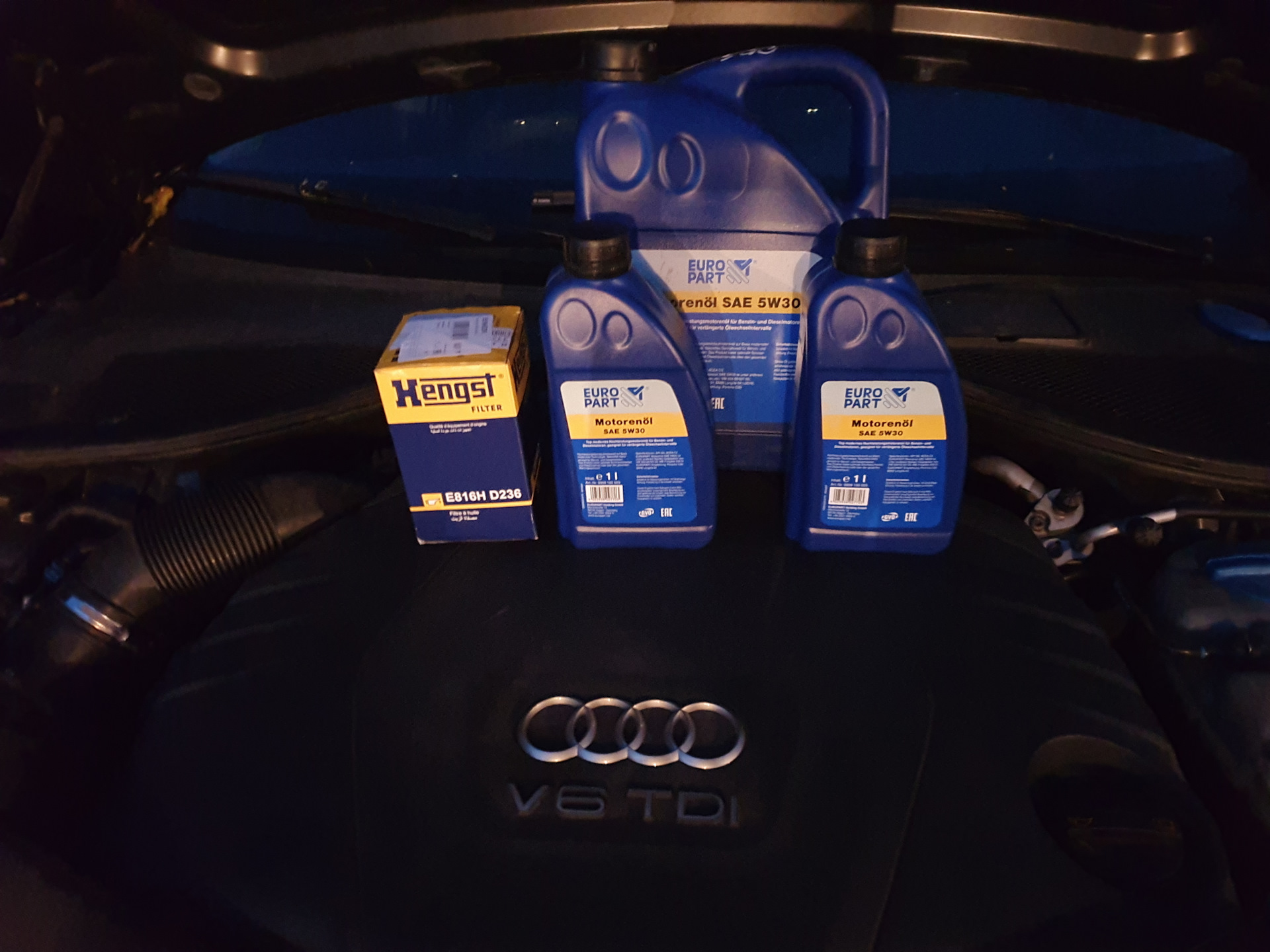 Очередное ТО. Замена масла. — Audi A7 Sportback (1G), 3 л, 2011 года ...