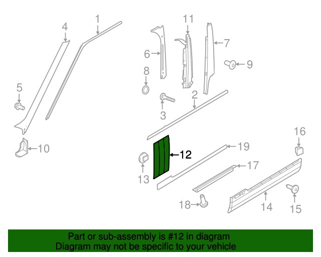 LR074636 Молдинг передней двери Jaguar Land Rover | Запчасти на DRIVE2